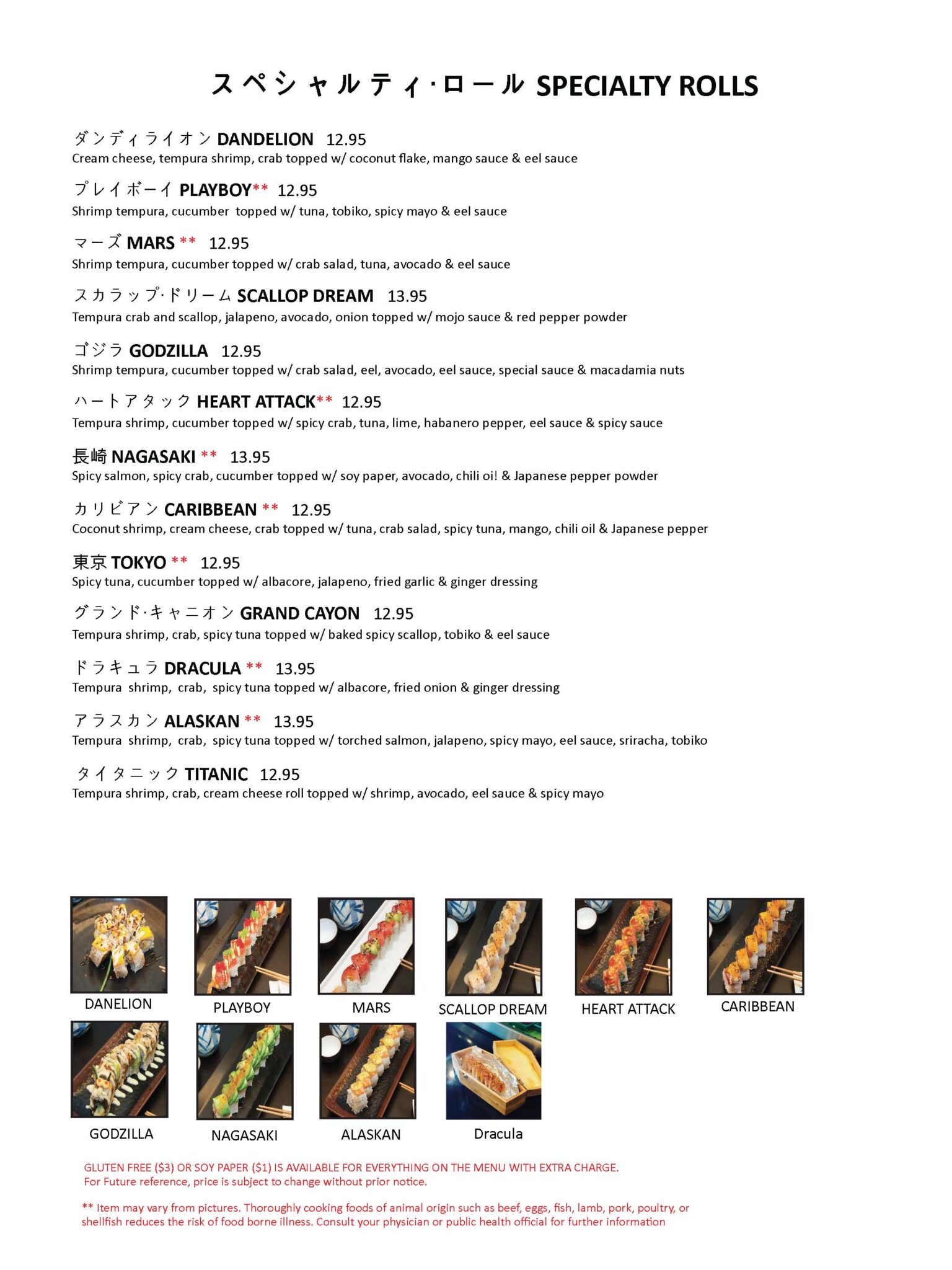 Menu – Itto Sushi
